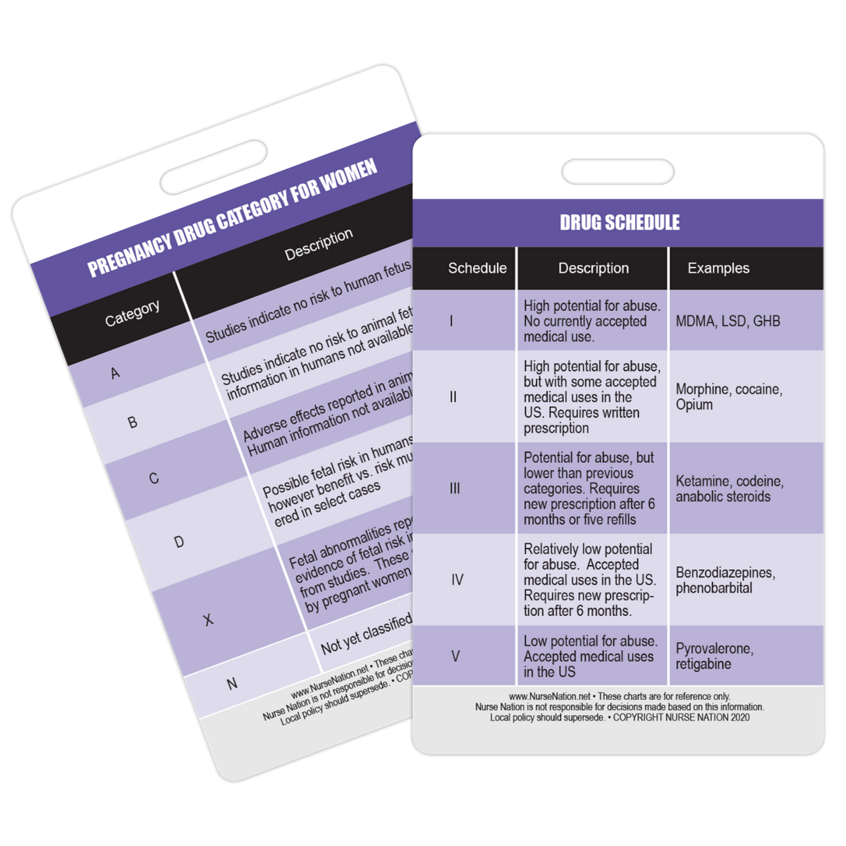 Drug Schedule Chart Reference and Pregnancy Category Reference Vertica ...